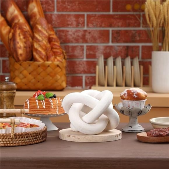 Kitchen | Wood Chain Link Decor 3 Knot Hand Carved Coffee Table Modern ...